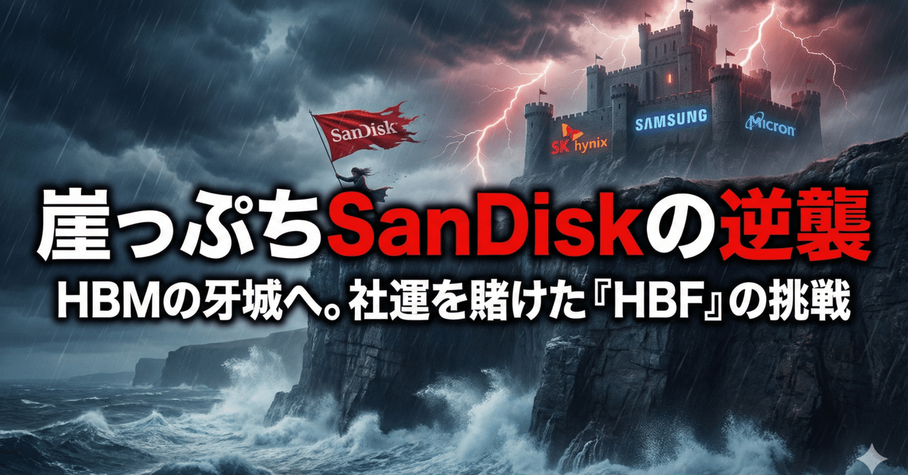 【2025年AI半導体】HBMの次は「HBF」が来る。SanDiskが社運を賭ける「推論メモリ」の覇権争い｜ニャーレン バフェット