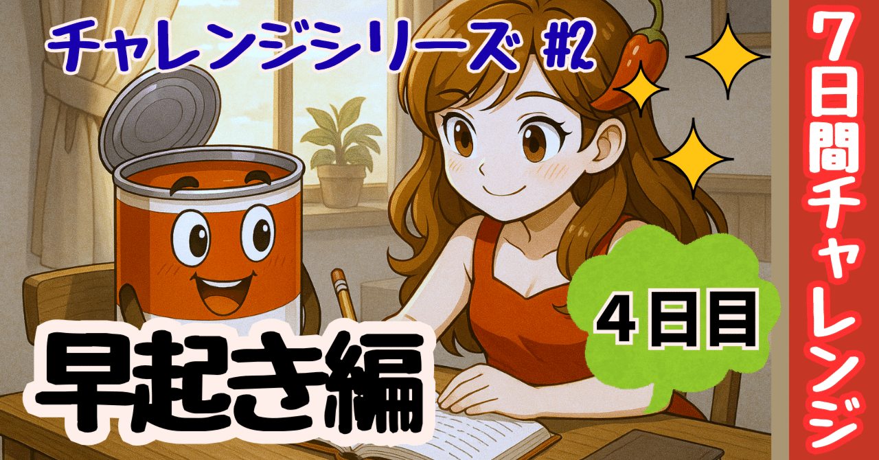 暴れん坊な「イライラ」をAIと手懐ける⁉️ 欲張りな朝の処方箋🔥【7日間-早起き-チャレンジDay4】｜[AI × 自己認知]悩める情熱マインダー｜トマト缶アラビアータ