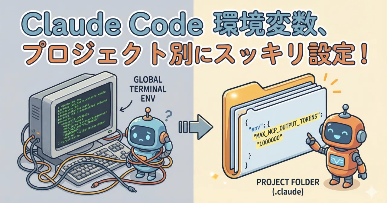 ブログ: ClaudeCode + IDE の組み合わせで MAX_MCP_OUTPUT_TOKEN を環境変数として設定する方法｜Ryo ...