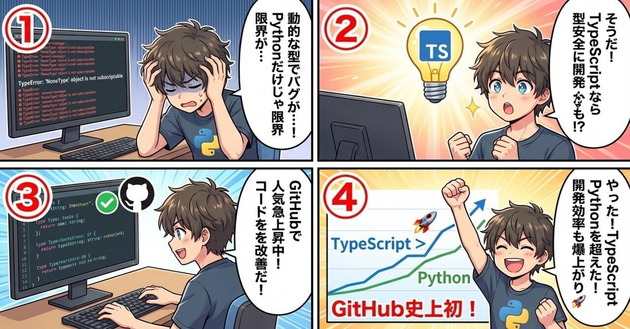 【衝撃】TypeScriptがPythonを超えた！GitHub史上初の逆転劇の裏側🚀｜kojima (毎日AI情報発信)