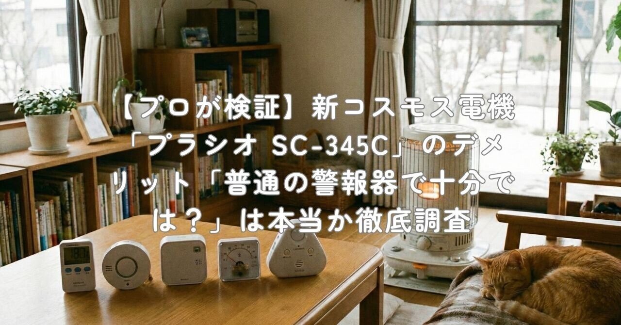 【プロが検証】新コスモス電機「プラシオ SC-345C」のデメリット「普通の警報器で十分では？」は本当か徹底調査｜村上@家電・ガジェットライター