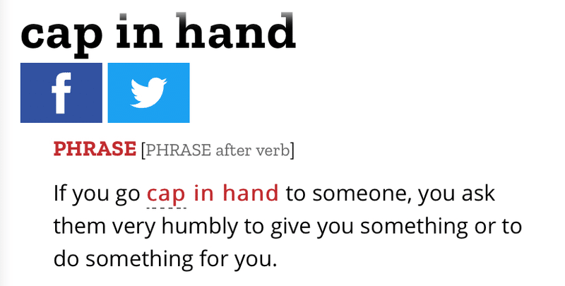 #79 “cap in hand” ???｜英語ネイティヴの感覚が理解できるノート！