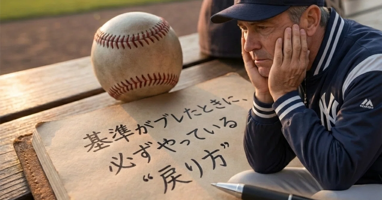 基準がブレたときに、必ずやっている“戻り方”｜GrowBall｜中学野球育成アドバイザー
