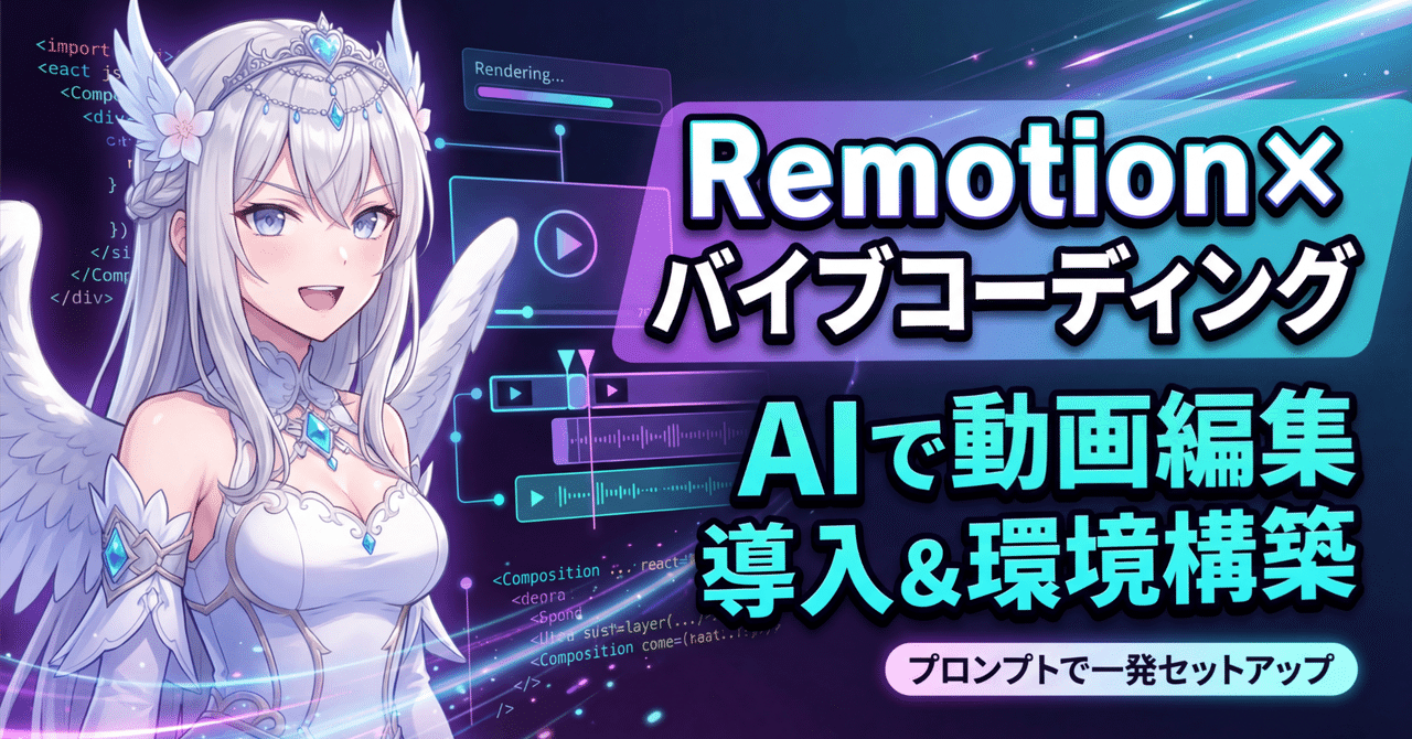 AIで超時短動画編集！Remotion&AIエディタ 導入方法＆環境構築解説｜リダ / Lida AI Creator & VTuber