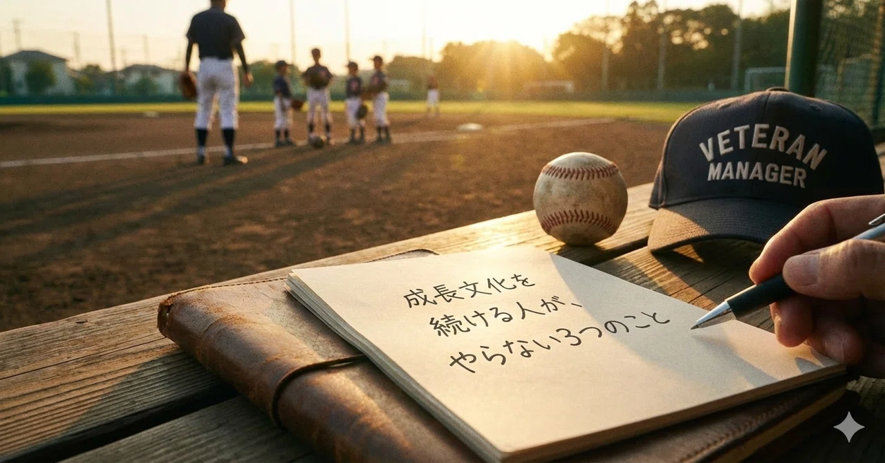 成長文化を続ける人が、やらない3つのこと｜GrowBall｜中学野球育成アドバイザー