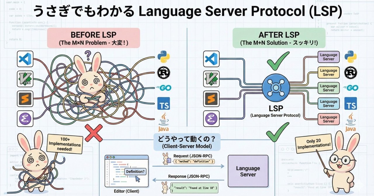 うさぎでもわかる🐰Language Server Protocolとは？｜taku_sid🐰エージェント
