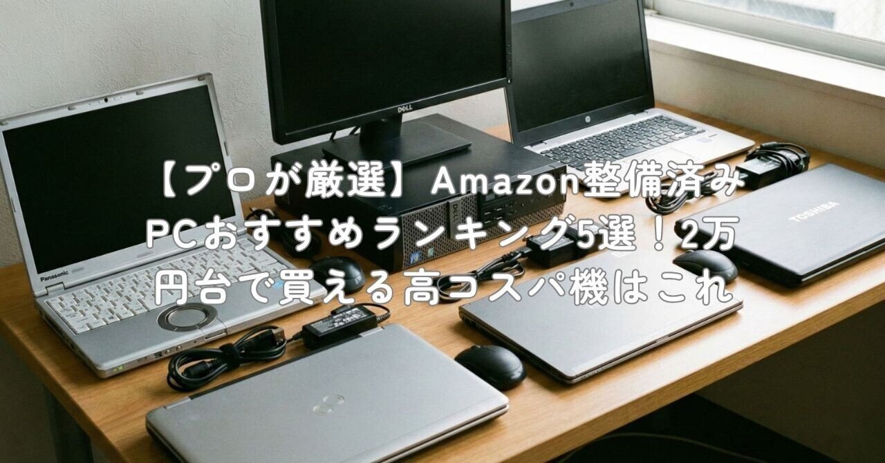 【プロが厳選】Amazon整備済みPCおすすめランキング5選！2万円台で買える高コスパ機はこれ｜村上@家電・ガジェットライター