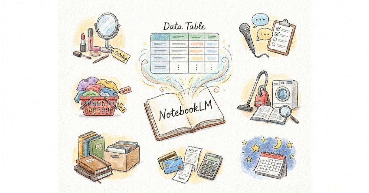 NotebookLMの新機能「Data Table」がすごい！活用法妄想7選｜たま｜AI活用コーチ