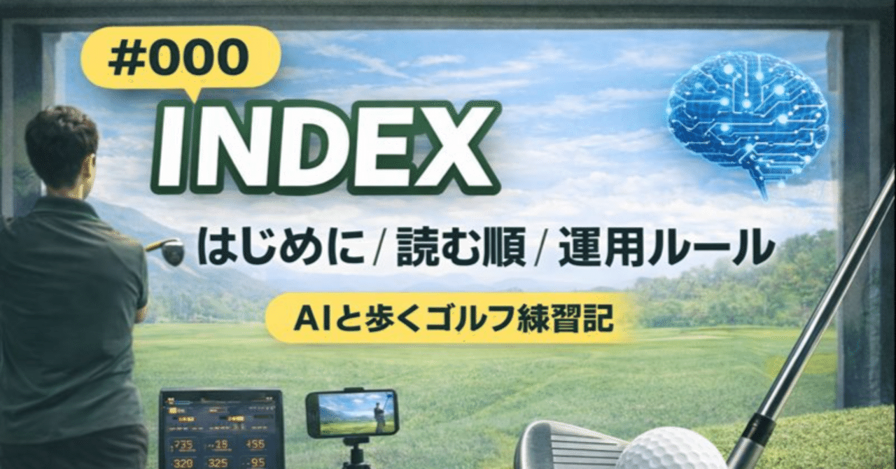 #000 INDEX｜はじめに／読む順／運用ルール｜AIと歩くゴルフ練習記｜AIと歩くゴルフ練習記