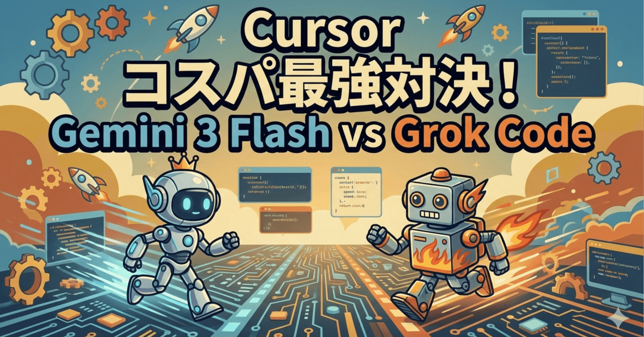 Cursor のコスパ最強モデルが Gemini 3 Flash に更新された｜Ryo@VibeCoder