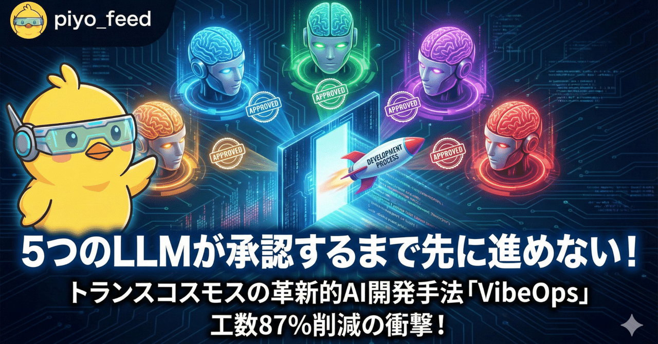 5つのLLMが承認するまで先に進めない！トランスコスモスの革新的AI開発手法がすごすぎる件｜piyo_feed🐤｜ピヨフィード