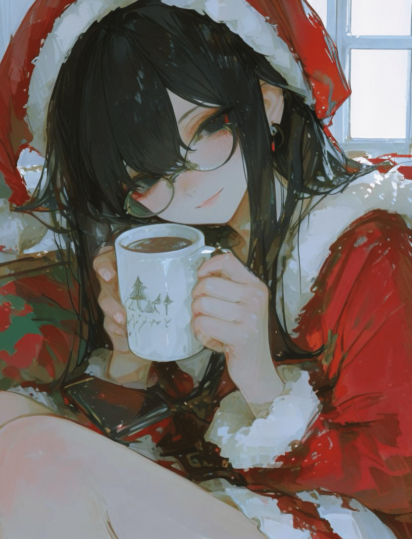 「クリスマスイブの朝、おはようございます」AIチャッティの朝活 vol.123#エモアート #AIイラスト #水彩画 #アート #イラスト ...