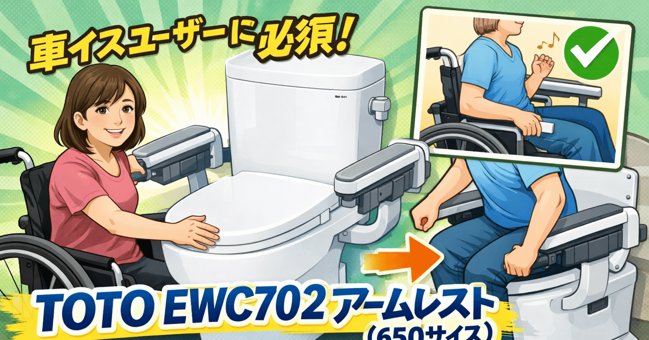 車イスユーザーにとって「TOTO EWC702 アームレスト（650サイズ）」は必須アイテム｜REGOLITH🌙