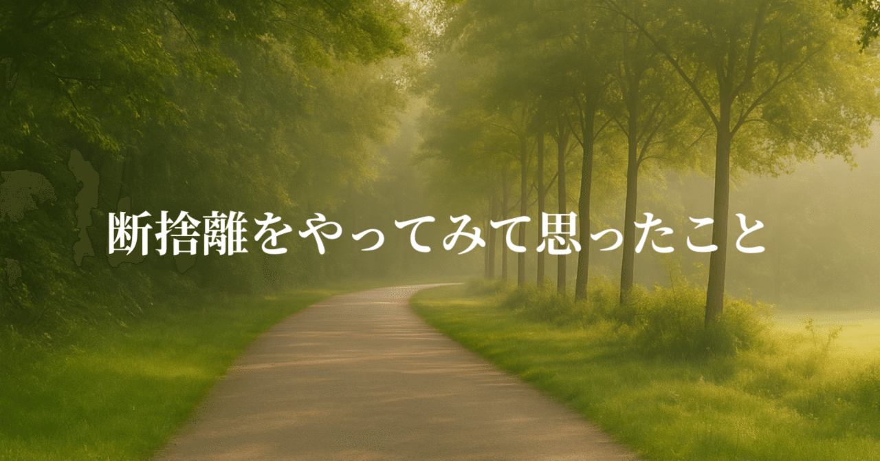 断捨離をやってみて思ったこと｜bon