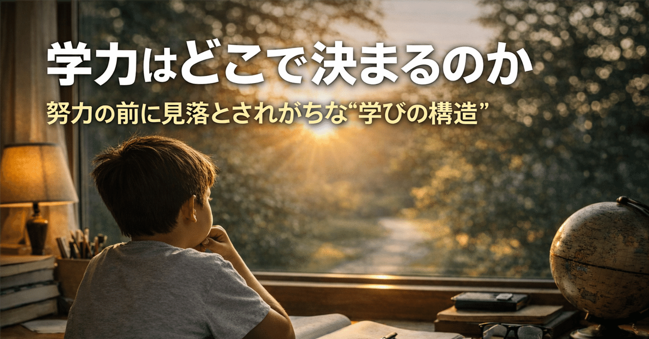学力はどこで決まるのか― 努力の前に見落とされがちな“学びの構造” ―｜聡生館