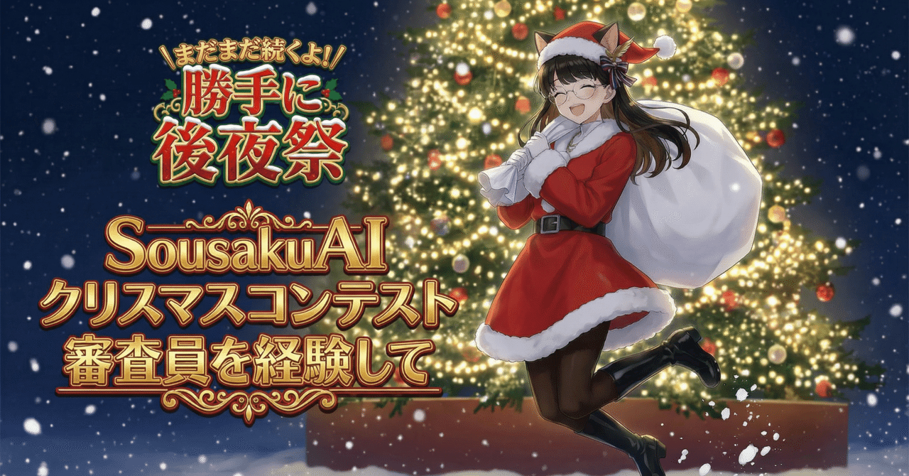 まだまだ続くよ！勝手に後夜祭～SousakuAIクリスマスコンテスト審査員を経験して｜AiRT📽️生成AI動画を創る人