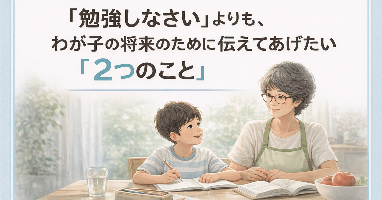 「勉強しなさい」よりも、子どもの将来のために伝えてあげたい「2つのこと」｜ヘルスコーチMAYUMI