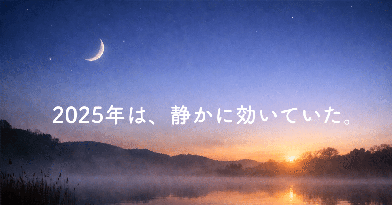 2025年は、静かに効いていた。｜TERRA-SACHI