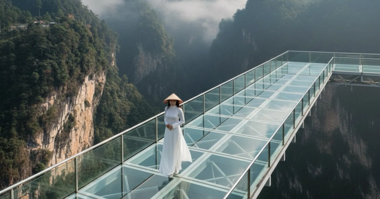 サパ｜Rong May Glass Bridge｜マジびびる‼️｜🇻🇳ファンシーパン｜ベトナム旅行を愛する🇻🇳