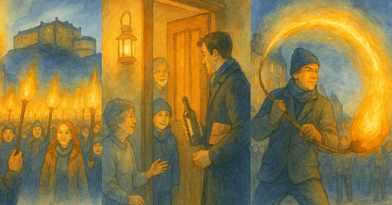 火のお祭り - Hogmanay｜LinoAno