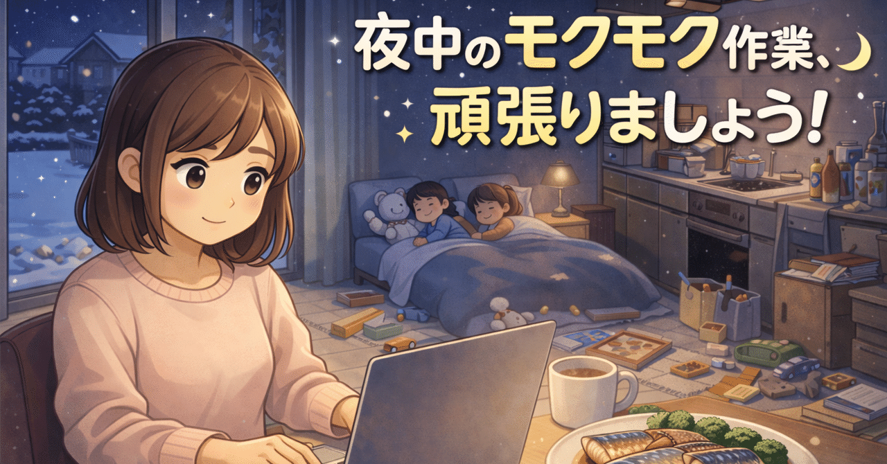 ママの夜中モクモク作業｜Emiru