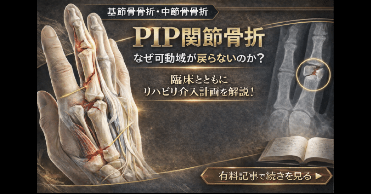 「PIP関節骨折 ― 治療法の違いより“リハビリ介入の質”が結果を分ける」｜Rehab for the Hand