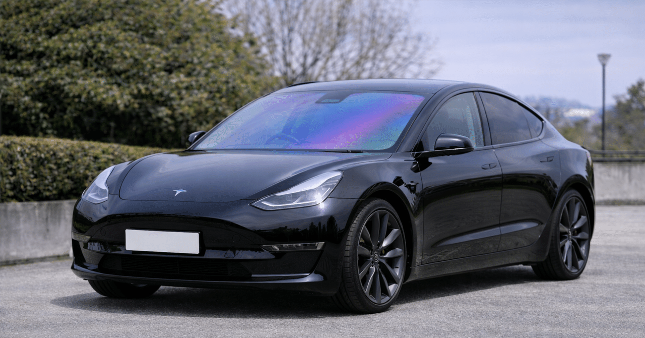 テスラ 適合 モデル3 3LI3 H31，9～ ピュア ゴーストML91 フロントガラスフィルム カーフィルム カット済み｜パッヘルベルの音楽世界