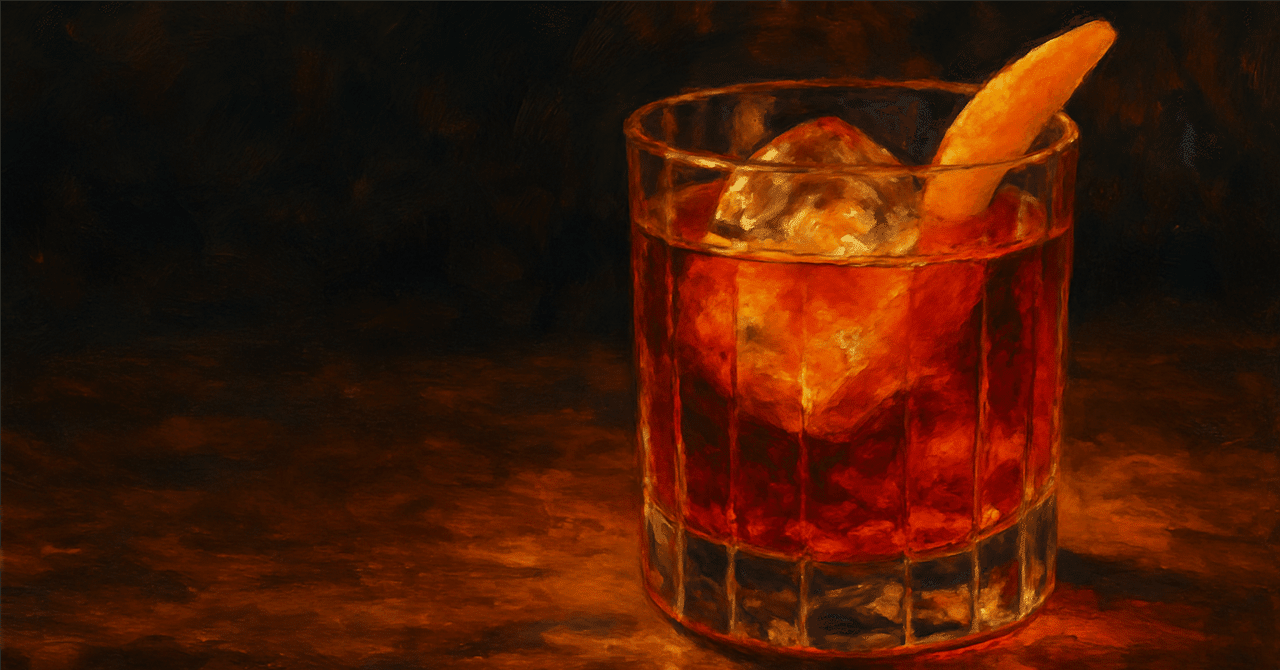 琥珀色に溶ける大人の休息 至高のクラシックカクテル「ネグローニ」の誘惑｜√11