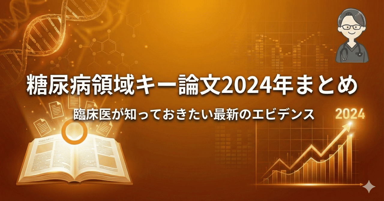 糖尿病領域キー論文2024年まとめ｜Dr.U@糖尿病メモ