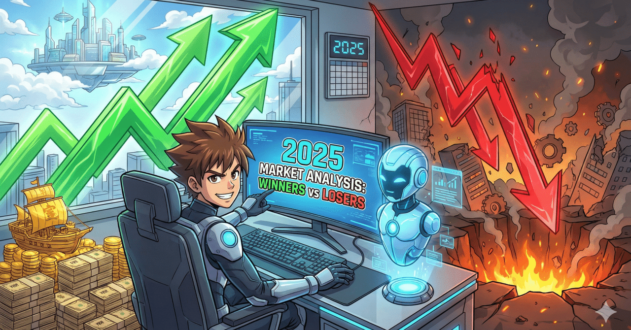 画像を貼るだけ！AIで2025年「上がった株・下がった株」を爆速で分析してみた｜シバウラ@株×生成AI