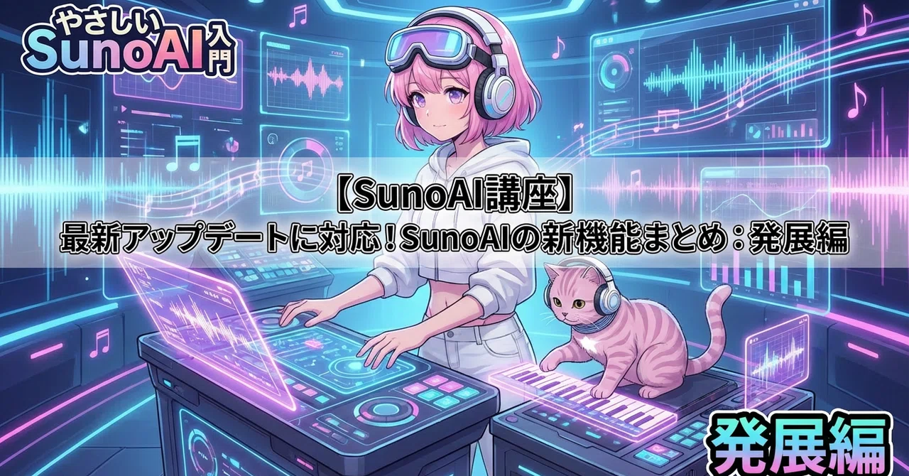 【SunoAI講座】 最新アップデートに対応！SunoAIの新機能まとめ：発展編 ｜SATOSHIのAI音楽マーケティング研究所