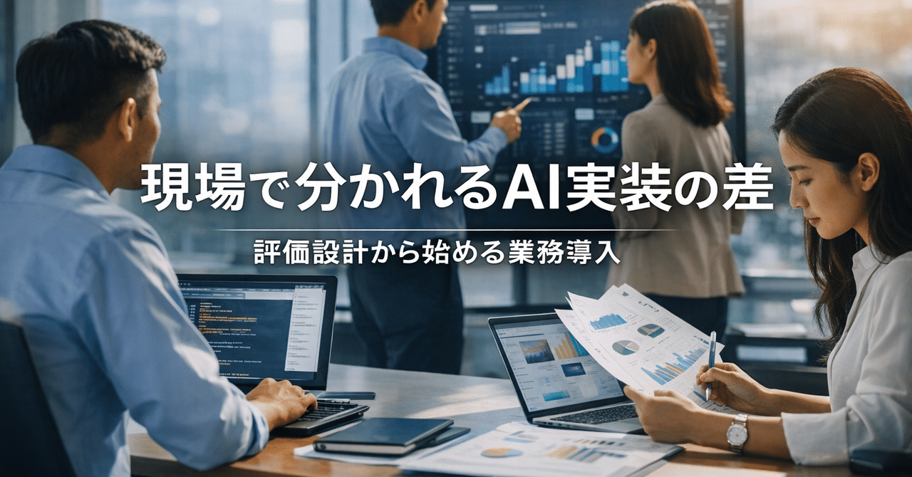 Vol.2 現場で分かれるAI実装の差 評価設計から始める業務導入 ズレは、どこで生まれたのか｜Toshi