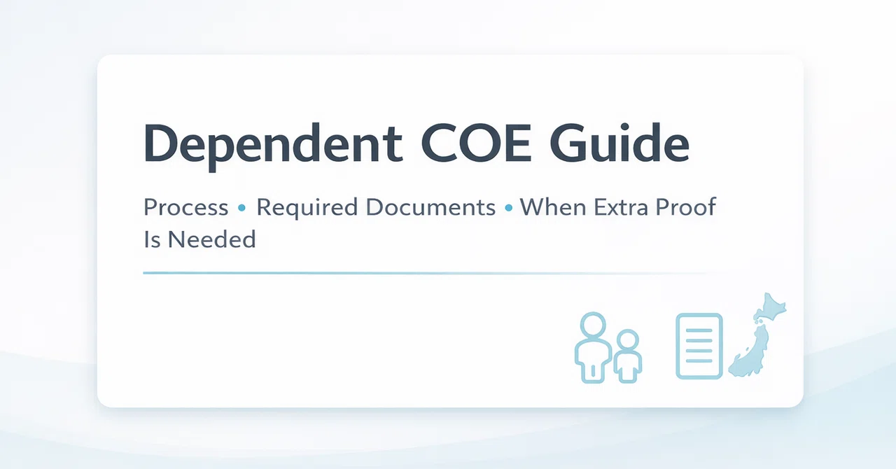 [2026 Edition] Bring Your Family to Japan: Dependent COE Steps ...