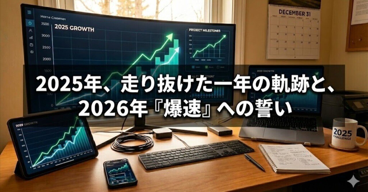 2025年、走り抜けた一年の軌跡と、2026年「爆速」への誓い｜三原健人｜島根のAIエンジニア