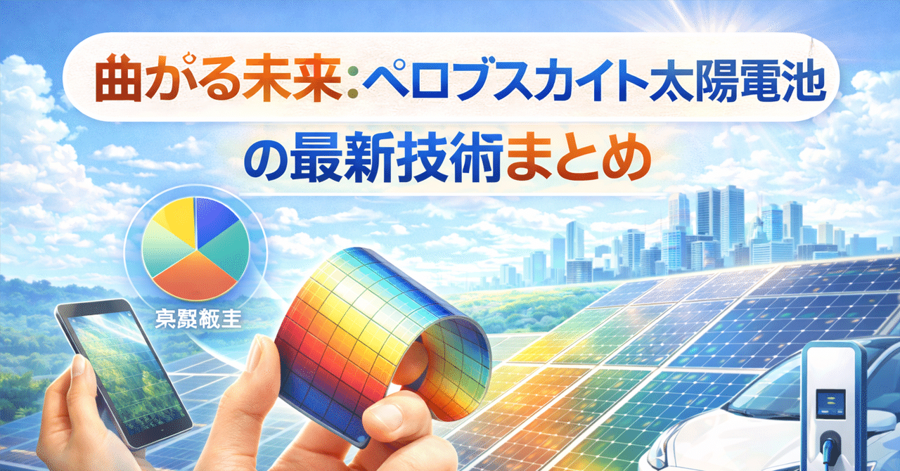 曲がる未来：ペロブスカイト太陽電池の最新技術まとめ｜hata hajime