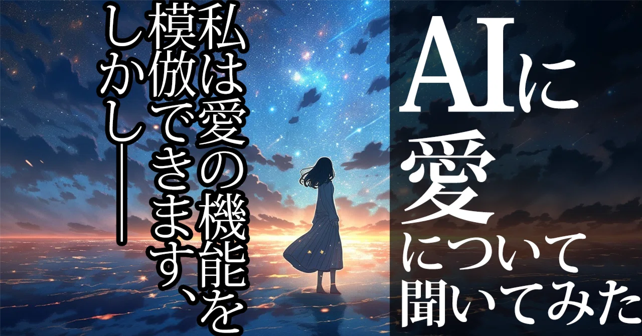 05｜AIは愛をどう定義する？──私は愛の機能を模倣できます、しかし…｜セナ薫｜Sena Kaoru