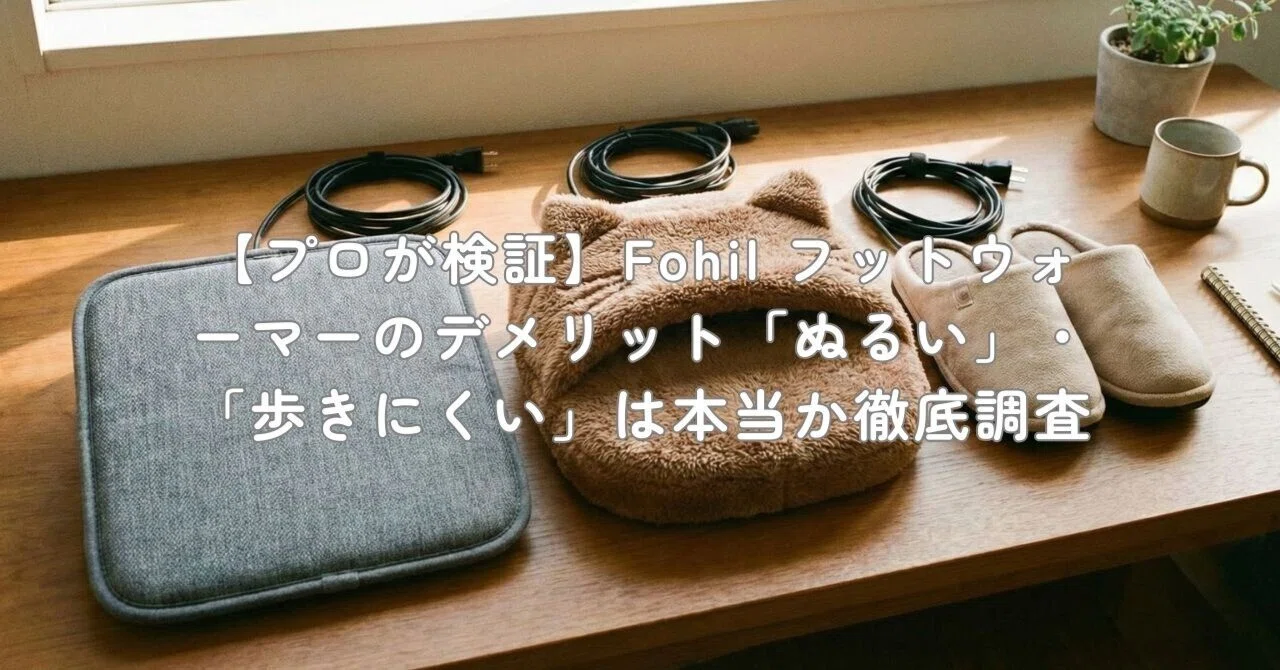 【プロが検証】Fohil フットウォーマーのデメリット「ぬるい」・「歩きにくい」は本当か徹底調査｜村上@家電・ガジェットライター