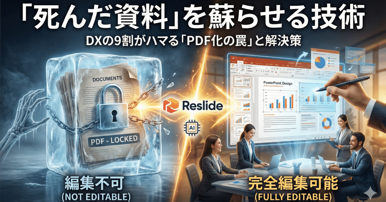 「死んだ資料」を蘇らせる技術 - DXの9割がハマる「PDF化の罠」と解決策｜Kenzo