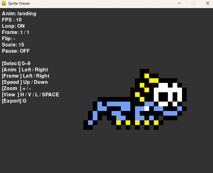 【Pythonツール】ドット絵キャラのアニメーションビューア｜y-tetsu