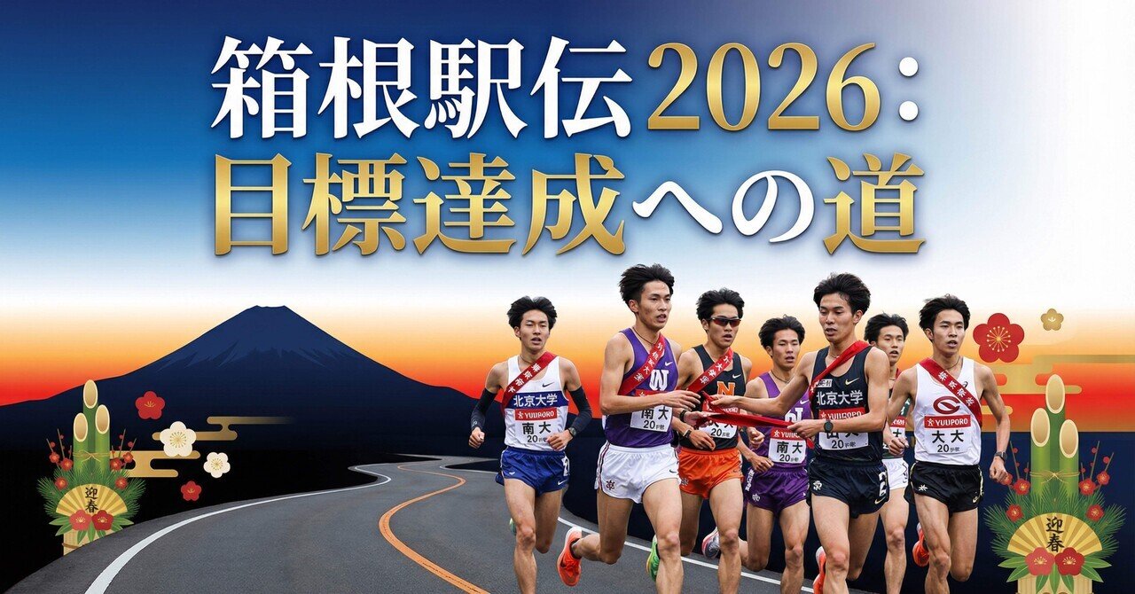 箱根駅伝2026から学ぶ、目標達成の科学：なぜ日本人は正月に駅伝を見るのか？｜ugokidasu_life