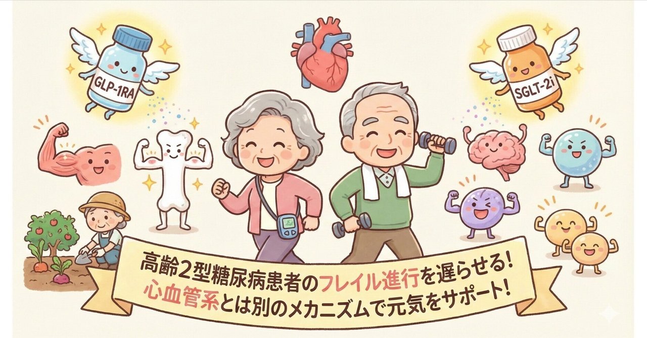 GLP-1RAおよびSGLT-2i：心血管系へのベネフィットとは独立したメカニズムを通じて、高齢2型糖尿病患者におけるフレイルの進行を遅らせる ...