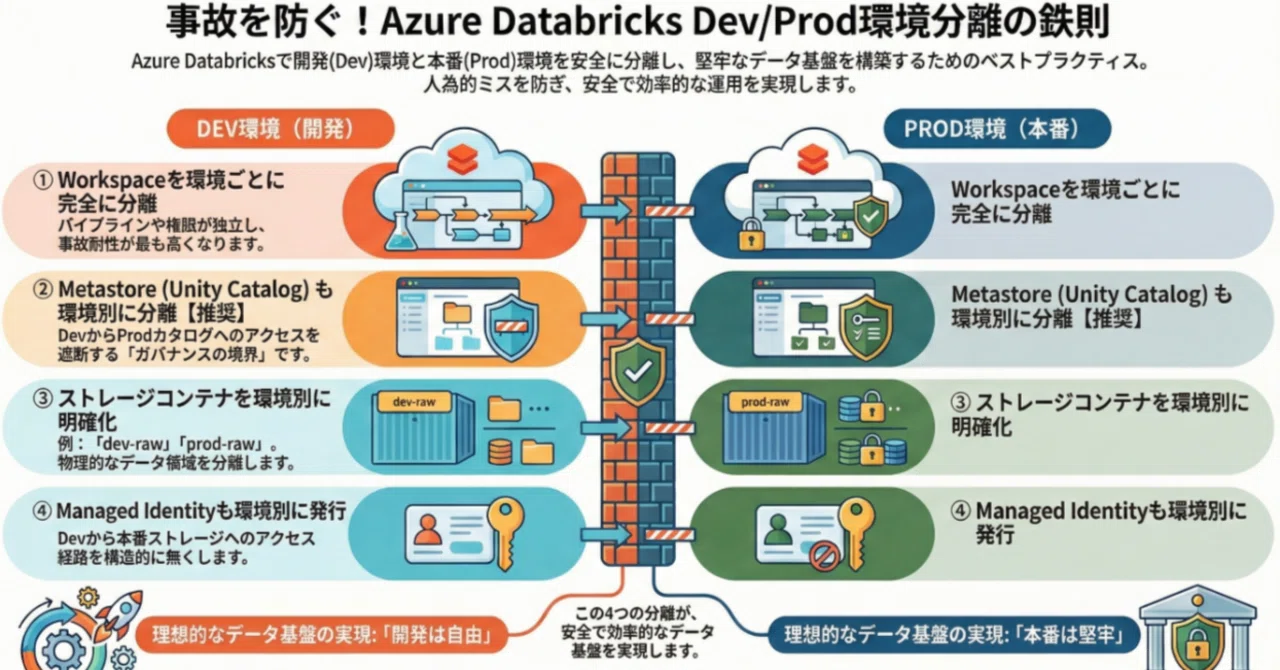 Azure × Databricks Workspace設計（Dev/Prod）と企業内構成 Dev/Prodをどう切り分けるか ...