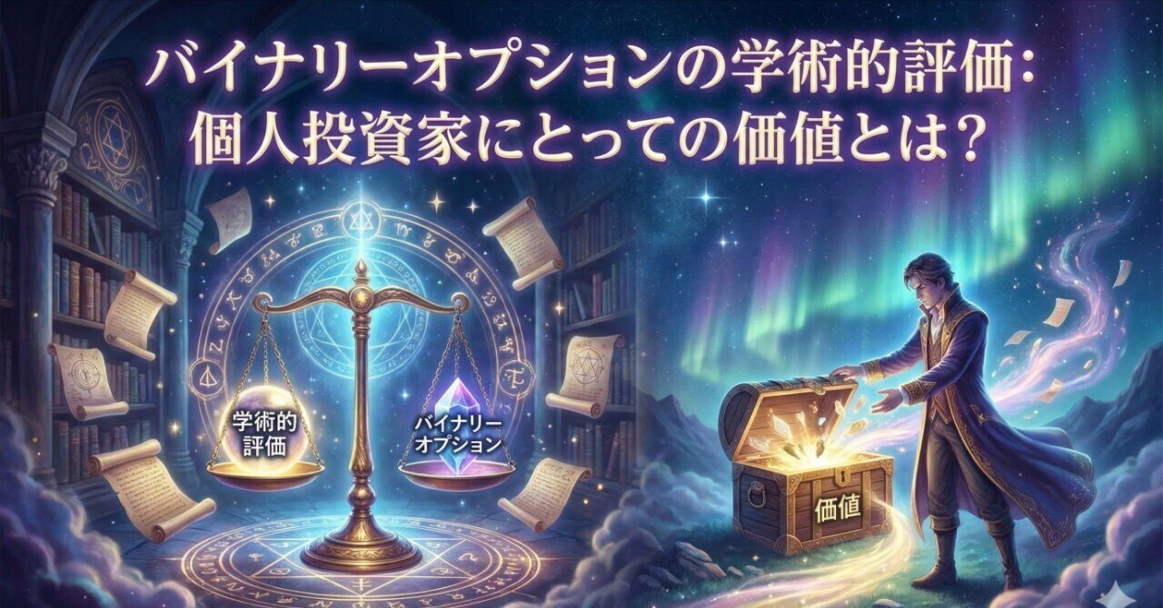 バイナリーオプションの学術的評価：個人投資家にとっての価値とは？｜叢雲丨トレードの学術研究