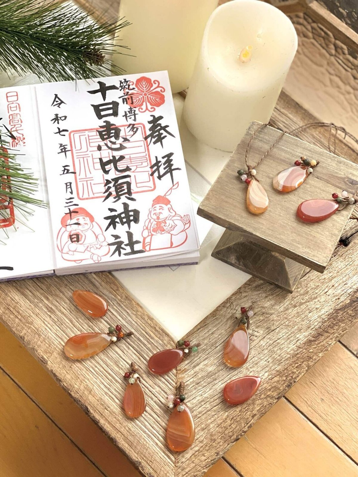 丙午宝珠 カーネリアン＊天然石マクラメネックレス/ヒーラーの作る開運アクセサリー｜Lamplighterアカリヤ