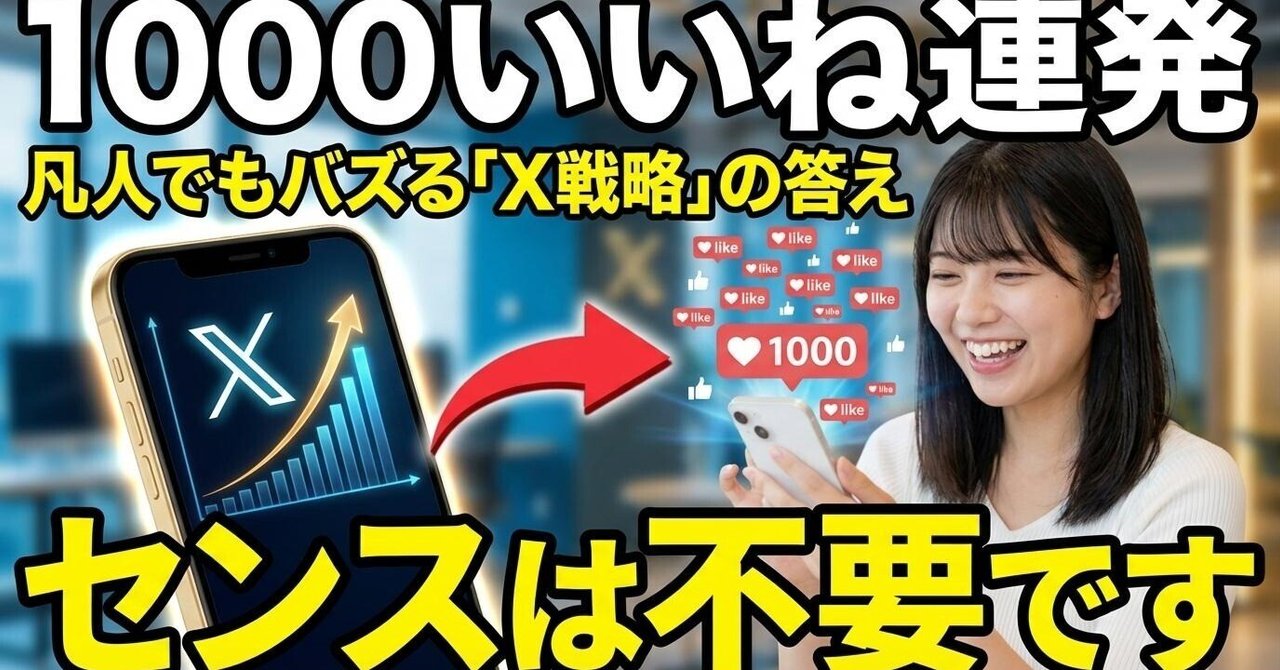 Xで1000いいね越えを連発しているFujinのSNS戦略を公開します。｜Fujin