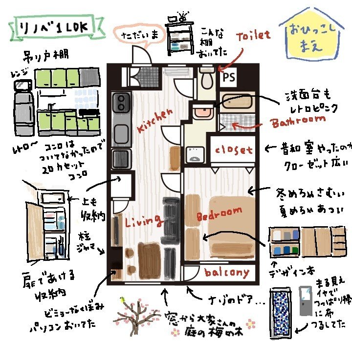 3. リノベ1LDKから新築2LDKに引越した時の学び。｜nanacomaruko