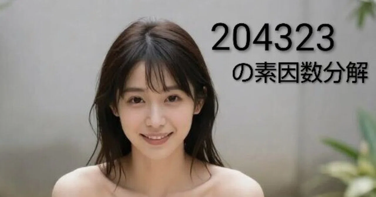 素因数分解しよう(216) 204323｜おうぜき がひこ