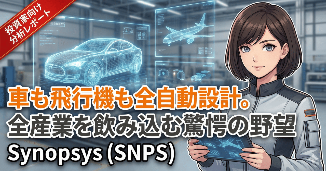 【車も飛行機も全自動設計。全産業を飲み込む驚愕の野望】（SNPS）Synopsys投資家向け分析レポート【テクノロジー】｜US株ジャーナル ...