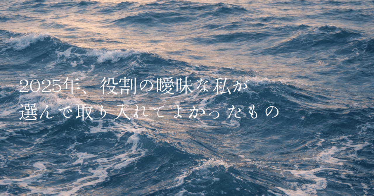 2025年、役割の曖昧な私が選んで取り入れてよかったもの｜natsuki gomi/ PdM&コーチ