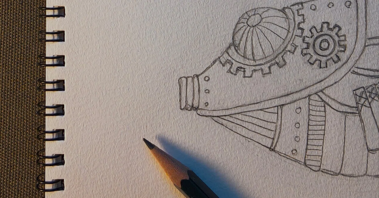 制作風景 『Mechanical Fish』｜embroidery_design_Hoho